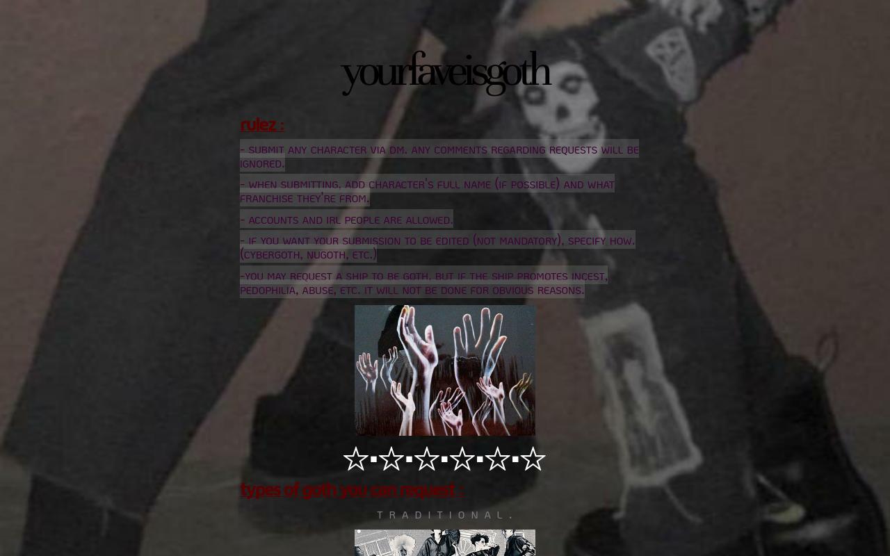 yourfaveisgoth